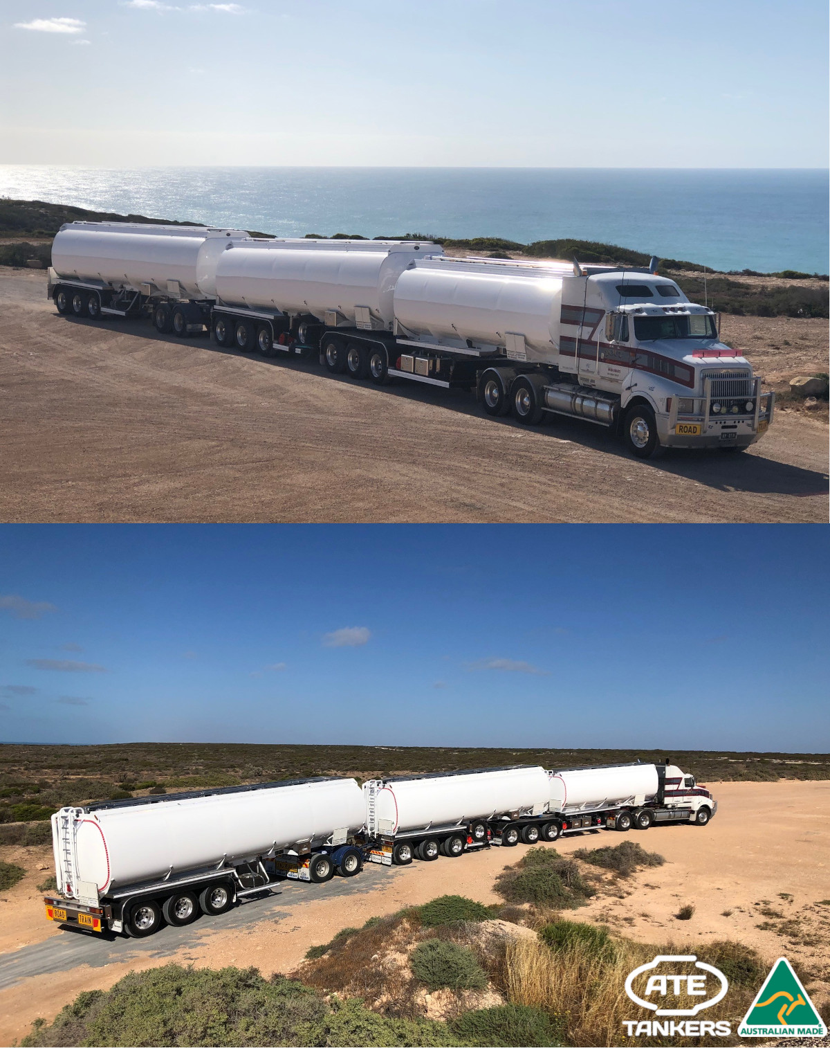 AB Triple Road Train along the WA Coast